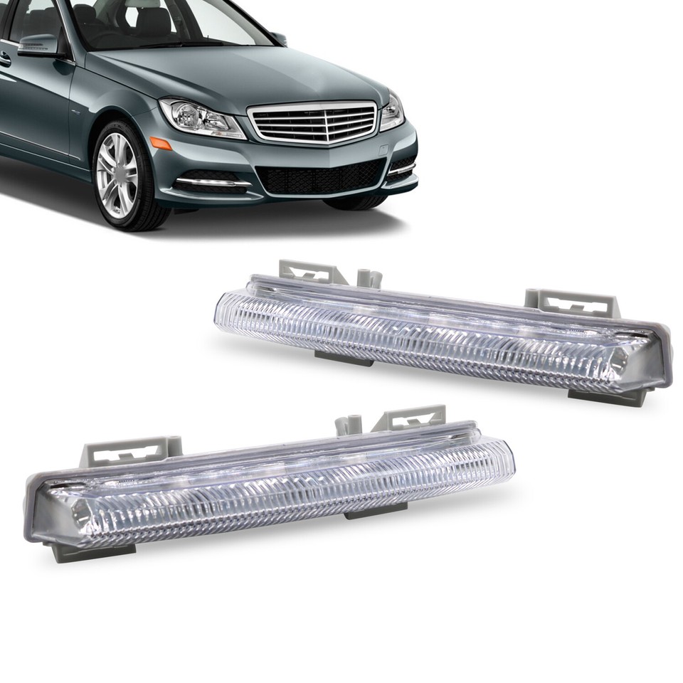 LED Daytime Running Fog Lights For Mercedes 2007-2014 W204 C250 C300 ...