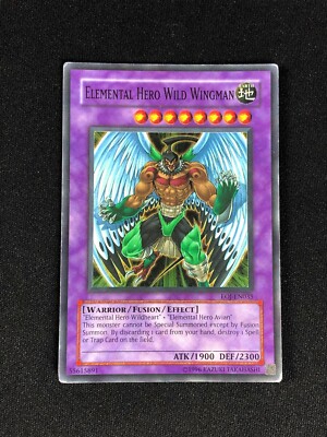 YUGIOH ELEMENTAL HERO WIND WINGMAN EOJ-EN035 SUPER HP/CREASES | eBay