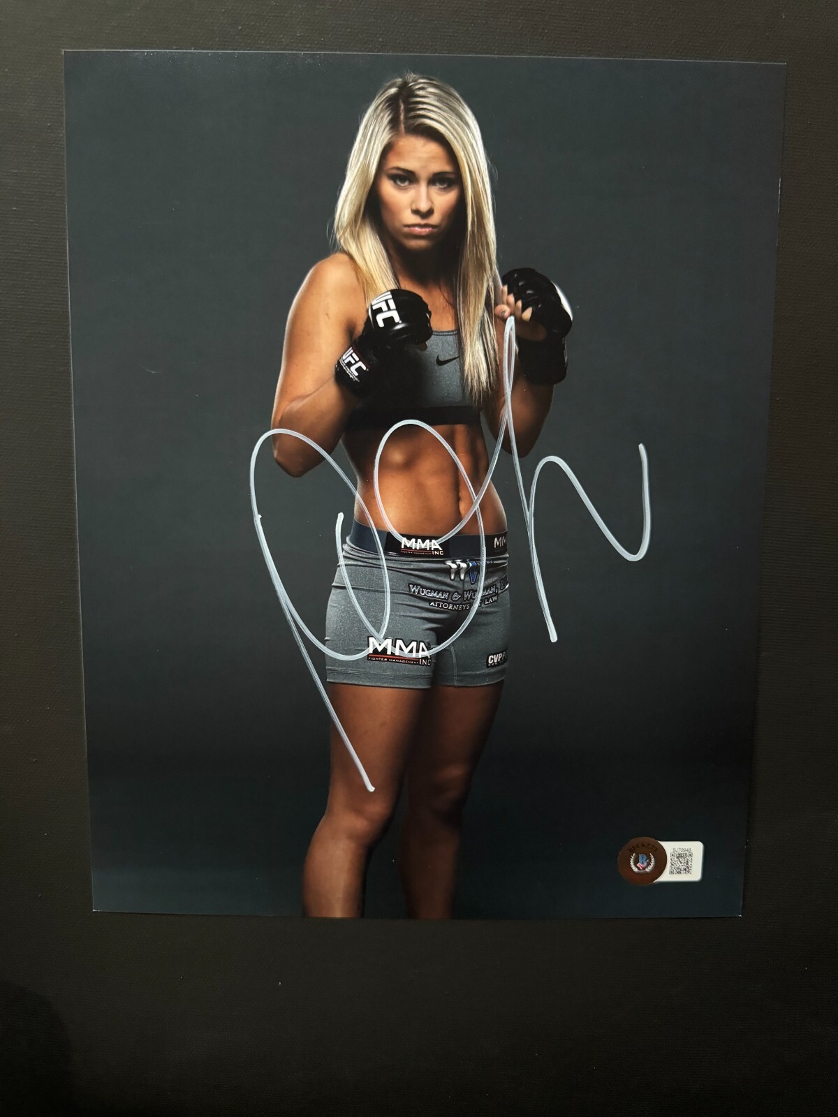 Paige VanZant Hot!! autographed signed sexy MMA UFC 8x10 photo Beckett ...