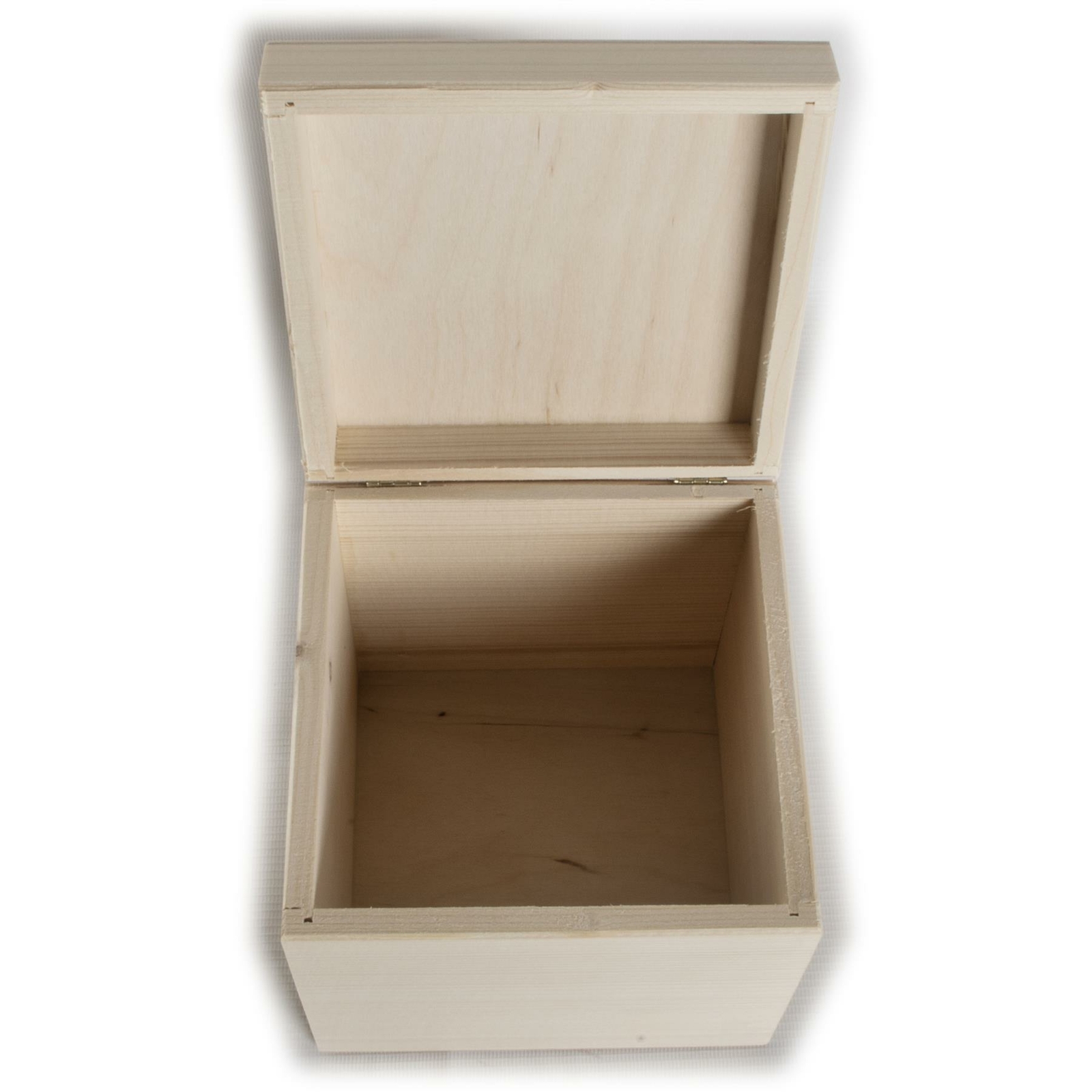 Cube Square Wooden Box 16 x 16 x 16 cm / Plain Pine for Storage Craft ...