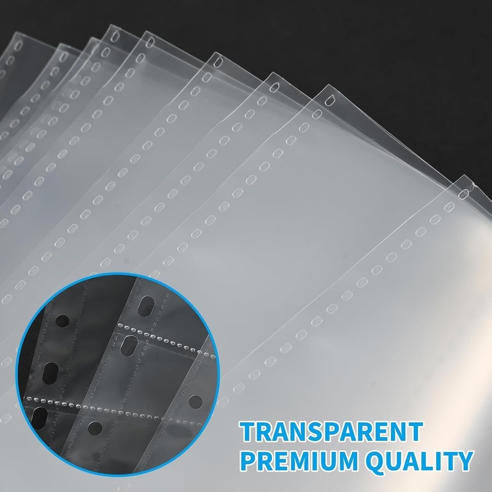 60 Pack 9 Pocket Card Sleeves Binder Sheets，Clear Trading Card Sleeve ...