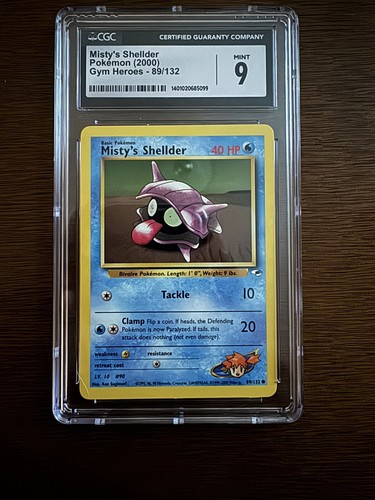 Vintage (2000) Pokémon Gym Heroes Misty’s Shellder -89/132 - CGC 9 | eBay