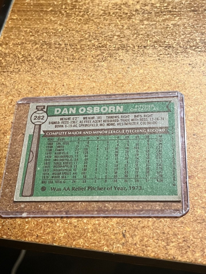 1976 Topps Baseball # 282 Dan Osborn | eBay