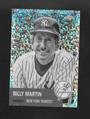BILLY MARTIN 2022 Topps Chrome Platinum black & white mini diamonds ...