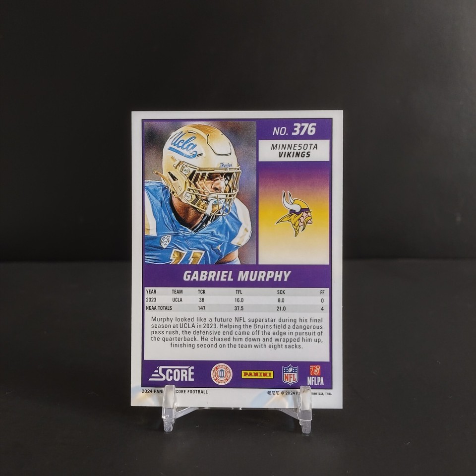 2024 Score Gabriel Murphy RC #376 Minnesota Vikings | eBay