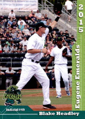 2015 Eugene Emeralds Grandstand 12 Blake Headley Omaha Nebraska NE ...