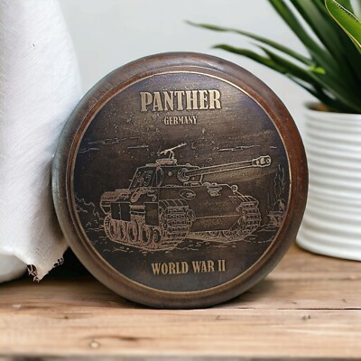 WW2 Brass German Panther Tank Emblem Coaster Original Casing Trench Art ...