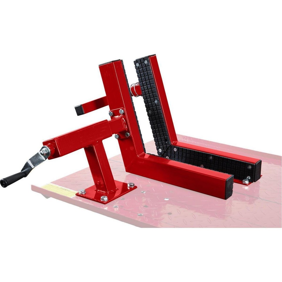 Motorcycle Wheel Vise Stop Chock Brace Accessory Heavy Duty Adjustable ...