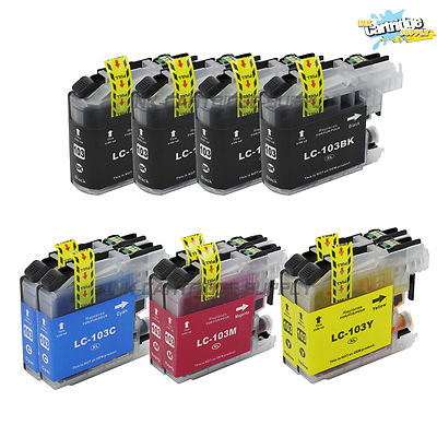 10PK LC103XL ink For Brother LC-103 LC-101 in MFC-J470DW MFC-J475DW MF ...