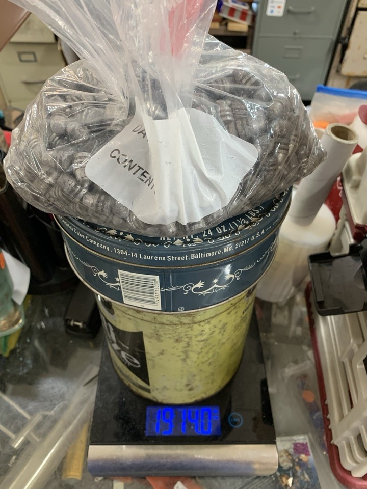 20 Lbs+ Minus Bag of Black Powder Muzzleloader Lead Bullets Mini Ball ...