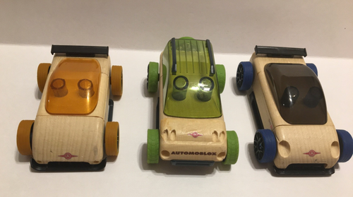 Automoblox Wooden Block Cars Set Of 3 Designed by Calello. | eBay