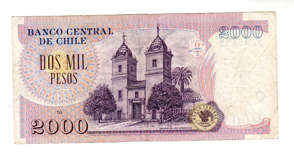 CHILE Billet 2000 Pesos 2003 P158 VF BON ETAT | eBay
