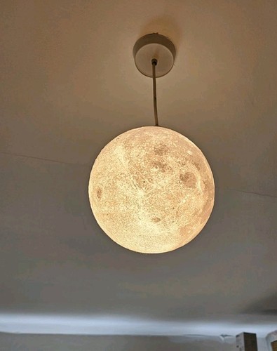 3D White Moon Ceiling Light Shade | eBay UK