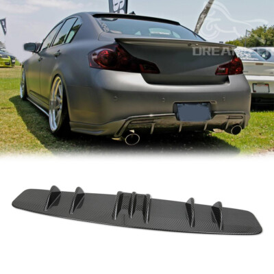 For Infiniti G35 G37 Q50 Q60 Carbon Fiber Rear Diffuser 7 Fins Splitter ...