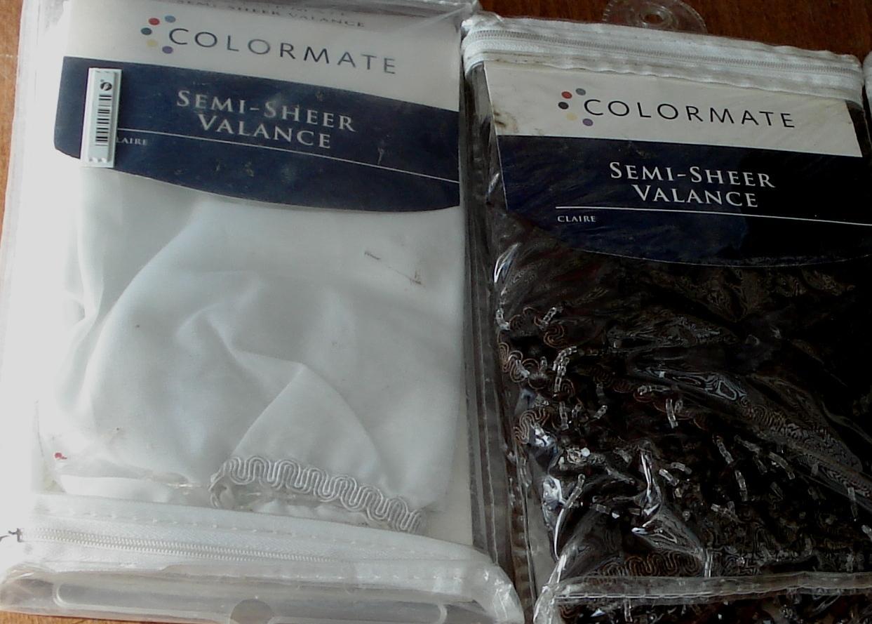 Colormate Semi-Sheer Valance - White or Expresso - 36" x 20" - BRAND ...