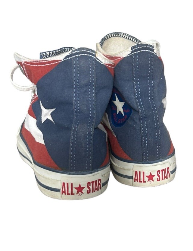 Converse High Top Puerto Rico Flag Star Stripes Men’s 6 Women’s 8 ...