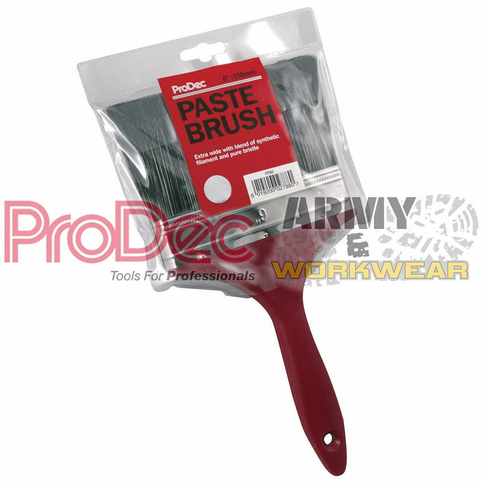 ProDec 6" Inch Paste Brush Wallpaper Wide Pure Bristle Non Rust Extra Wide PPB6 | eBay UK