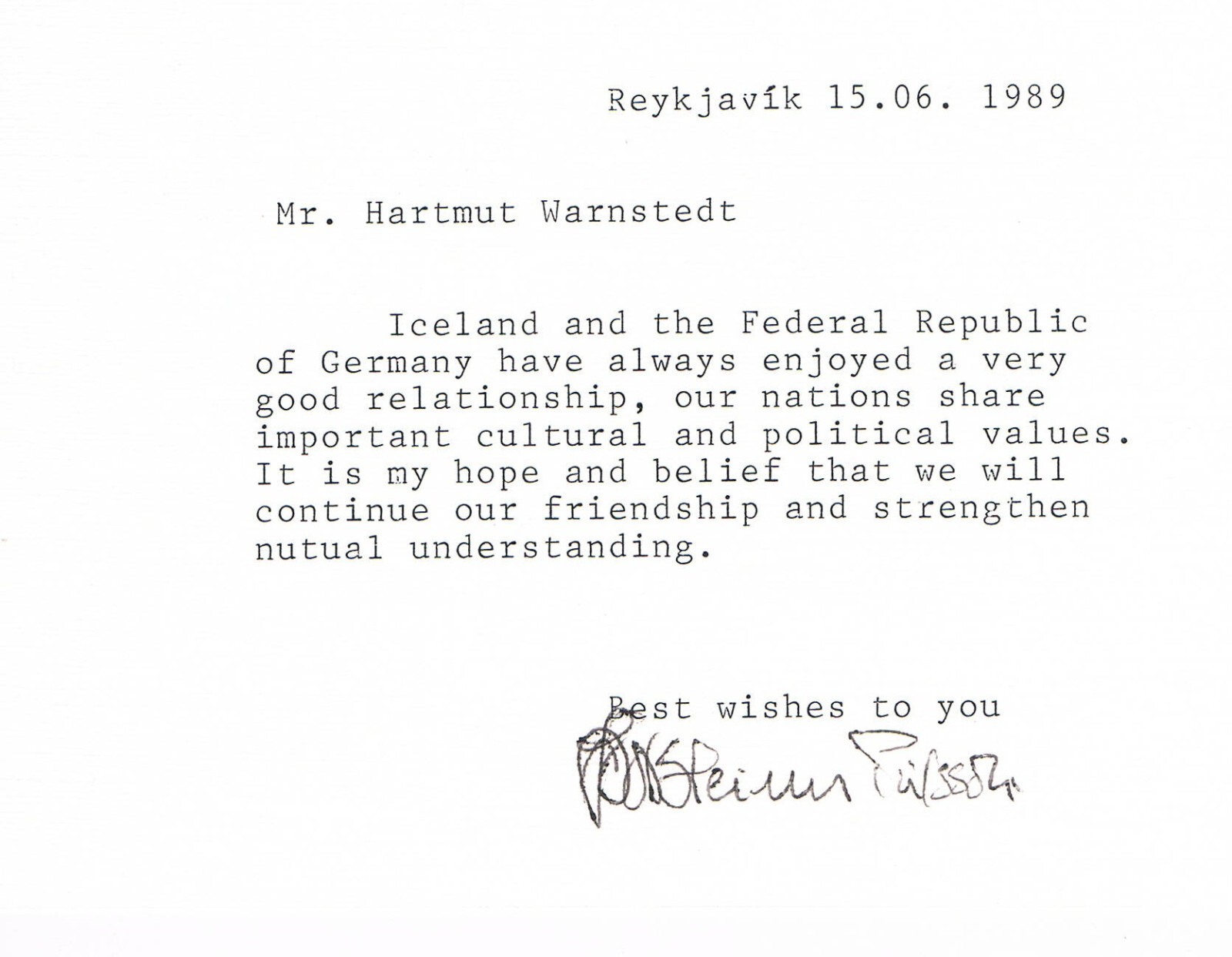 Iceland PM Þorsteinn Pálsson 1947- autograph signed 4"x6" card | eBay