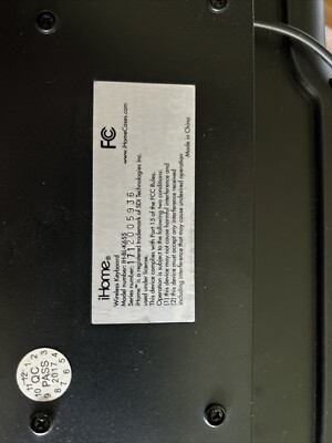 iHome IH-BL-K655 Black Wireless Keyboard | eBay