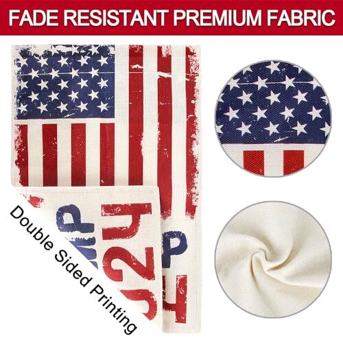 Trump 2024 Flag 12x18 Double Sided Garden Flag American Patriotic USA ...