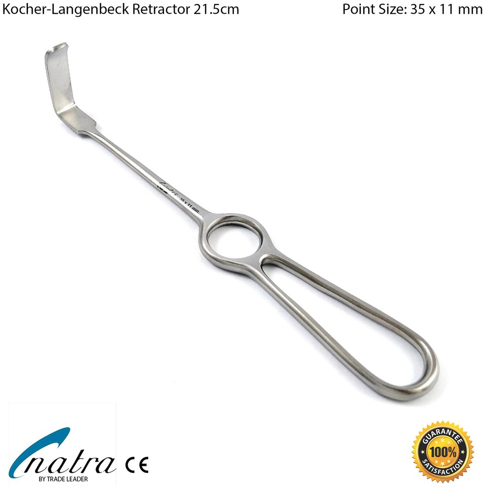 Retractor Kocher LANGENBECK wound retractors 21 cm blunt prong surgery ...