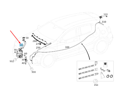 NEW MERCEDES-BENZ GLA X156 WINDOW WASHER TANK A2468690020 ORIGINAL NO🇺🇸 ...