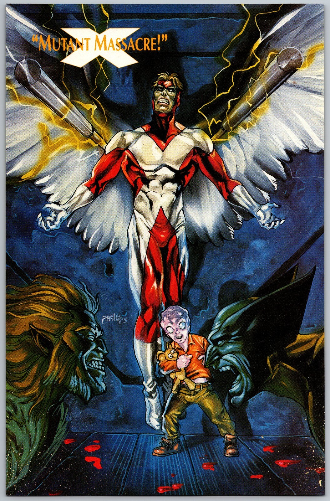 Mutant Massacre Slayback Comic Poster Fleer Ultra X-Men Art Original ...