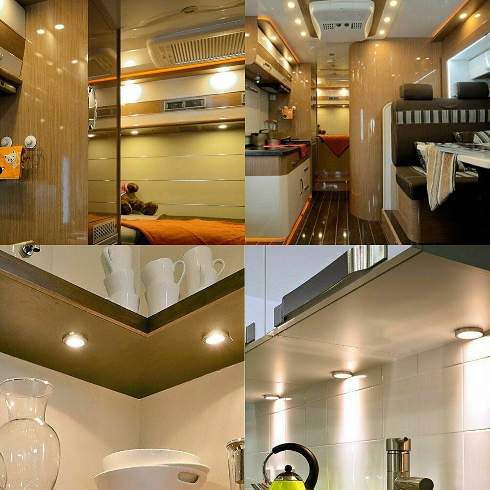 10x 12V LED Spot Light Ceiling Lamp Cabin Caravan/Camper Trailer/RV ...