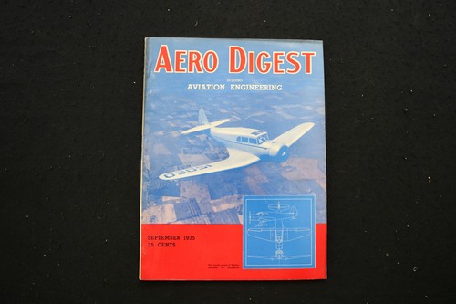 1935 SEPTEMBER AERO DIGEST MAGAZINE - FAIRCHILD "45" MONOPLANE COVER ...