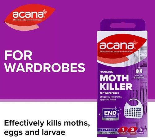 ACANA MOTH HANGING PROOFER KILLER REPELLENT FRESHENER FABRIC LAVENDER 4 ...