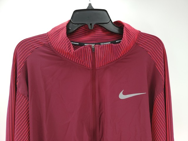 Nike Future Fast Hybrid Red Full Zip Running Top Reflective CU5397-638 ...