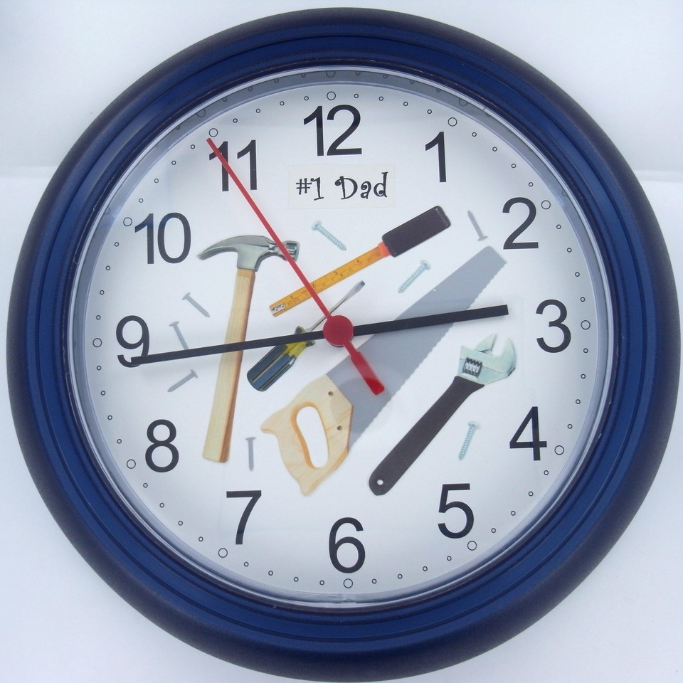 Dad Pop-Pop Grandpa Wall CLOCK Tools Workshop Father Grandfather ...