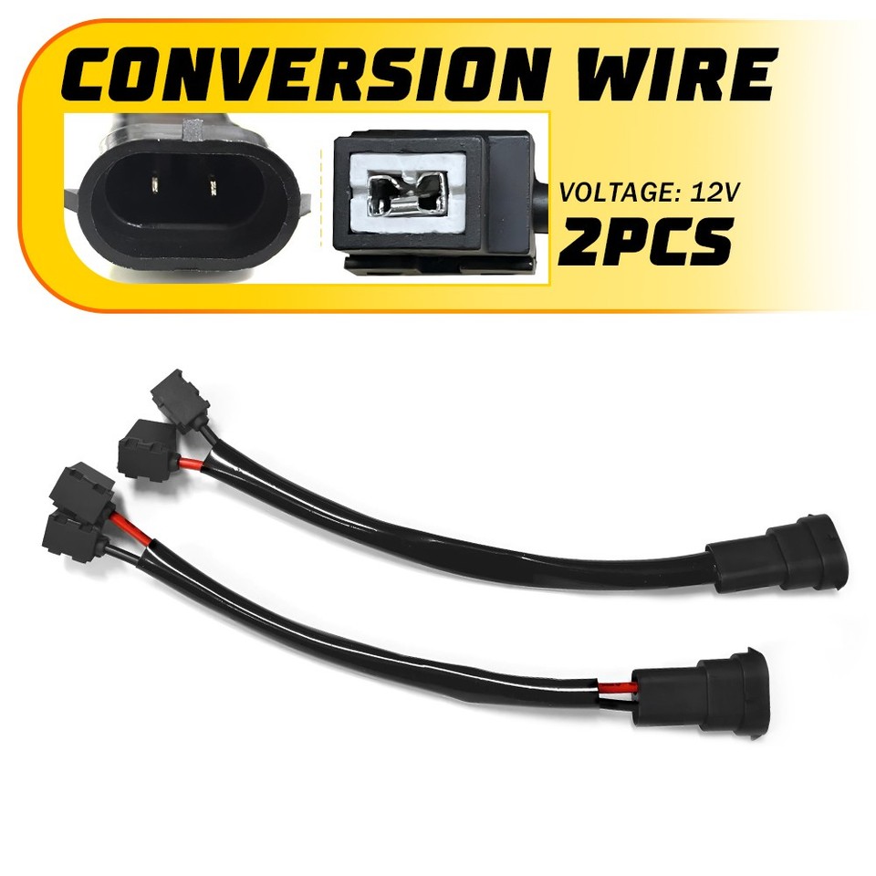 Conversion Wire H11 to H1 Two Harness Headlight Low Beam Adapter ...