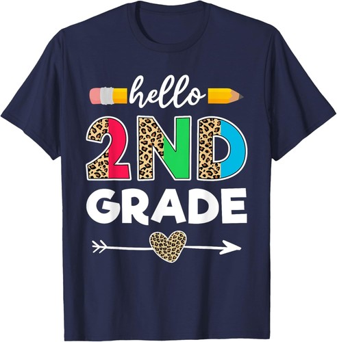 Hello 2nd Grade 1st Day Of Second Grade Teacher T-Shirt Hoodie | eBay