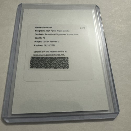 2024-25 Prizm Silver DaRon Holmes II Auto Redemption Rookie Signatures ...