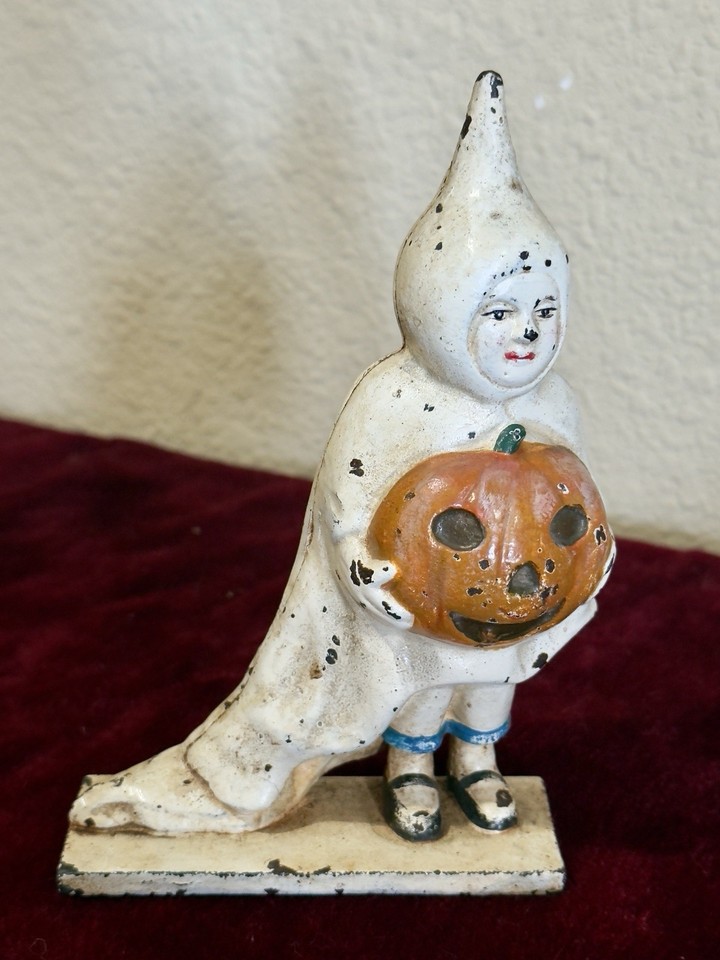 Marvelous Early 1900s Cast Iron Halloween Goblin Ghost Bank-Doorstop | eBay