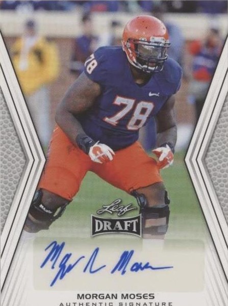 2014 Leaf Draft - Autographs #A-MM1 Morgan Moses, Morgan Moses (AU, RC ...