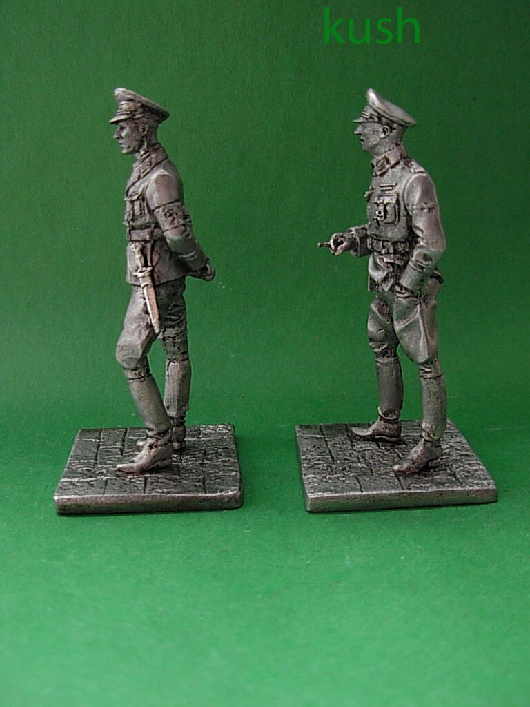 TIN 54mm WW2 German SS General and German SS Officer scale1/32 | eBay