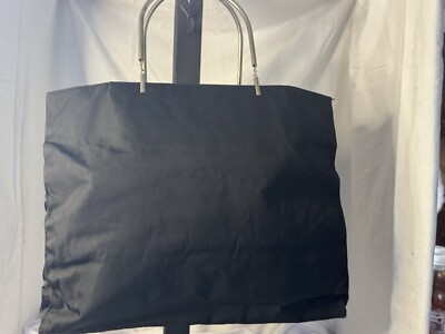 Metal handles nylon Prada bag with black Prada lining. | eBay