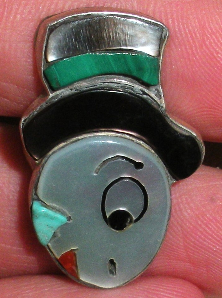 VINTAGE ZUNI TOONS JIMINY CRICKET PATSY SPENCER STERLING SILVER RING ...