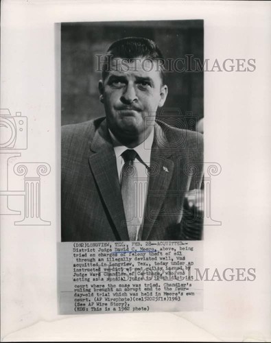 1962 Press Photo District Judge David Moore in Longview, Texas ...