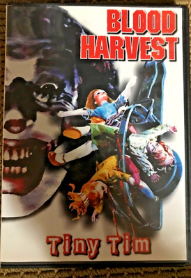 TINY TIM BLOOD HARVEST DVD release 1987 HORROR CREEPY CLOWN GORE RARE ...