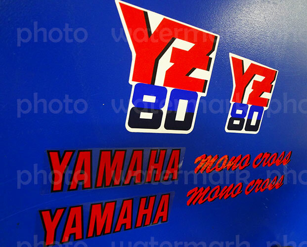 1987 Yamaha YZ80 6pc graphics 87' autocollants decals stickers kit MX ...