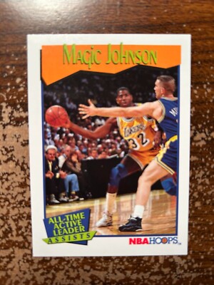 Magic Johnson, All-Time Stat Leaders #535 - 1991-92 Hoops | eBay