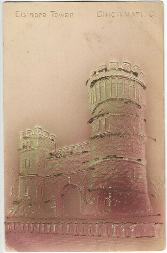 Postcard Elsinore Tower; Cincinnati, Οhio 1905 UDB; Embossed/Glitter iM ...
