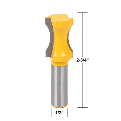 1pc 1/2" Shank 23/32" Radius Convex Column/Face Molding Router Bit | eBay