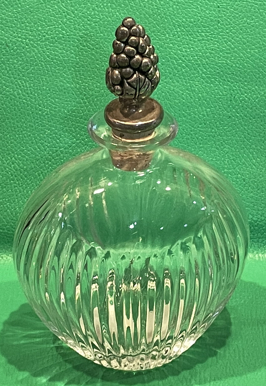 Mikasa Crystal Barware Diamond Fire Ribbed Decanter Grapes Cork Stopper ...