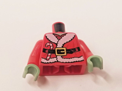LEGO Minifigure Yoda Santa Torso Candy Cane Gold Buckle Holiday Star ...