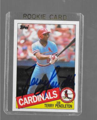1985 Topps - TERRY PENDLETON - Hand Signed Autograph Rookie Card ...