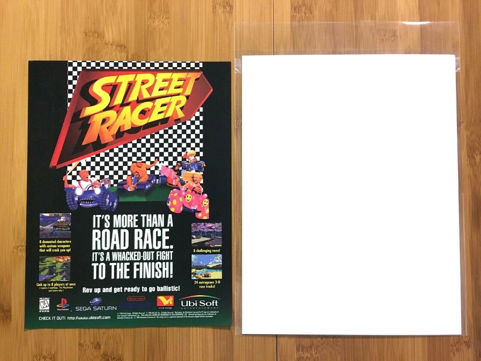 Street Racer PS1 Sega Saturn 1996 Vintage Game Print Ad/Poster Official ...
